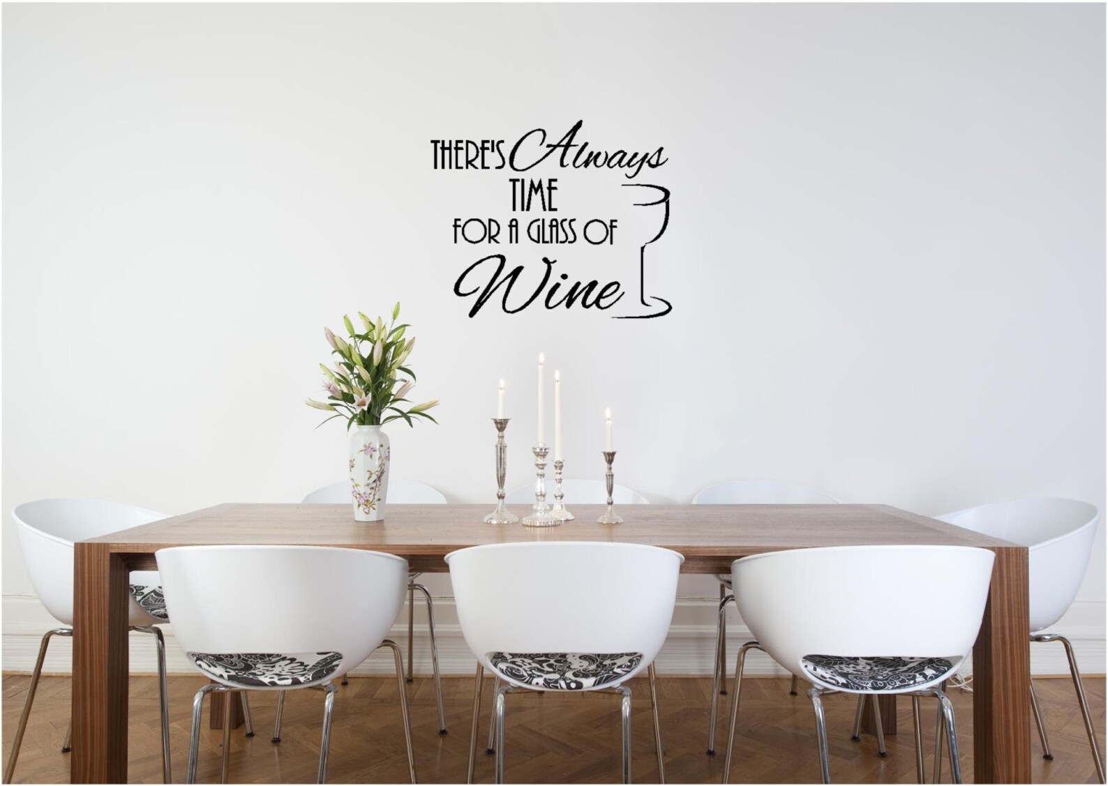 There's Always Time for a Glass of Wine Vinyl Wall Quotes - Etsy