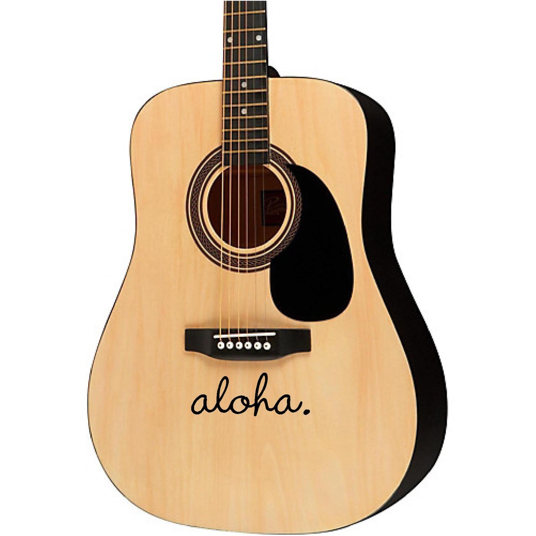 Guitar Sticker Decal - Aloha - Violin Electric Guitar Ukulele Designs ...