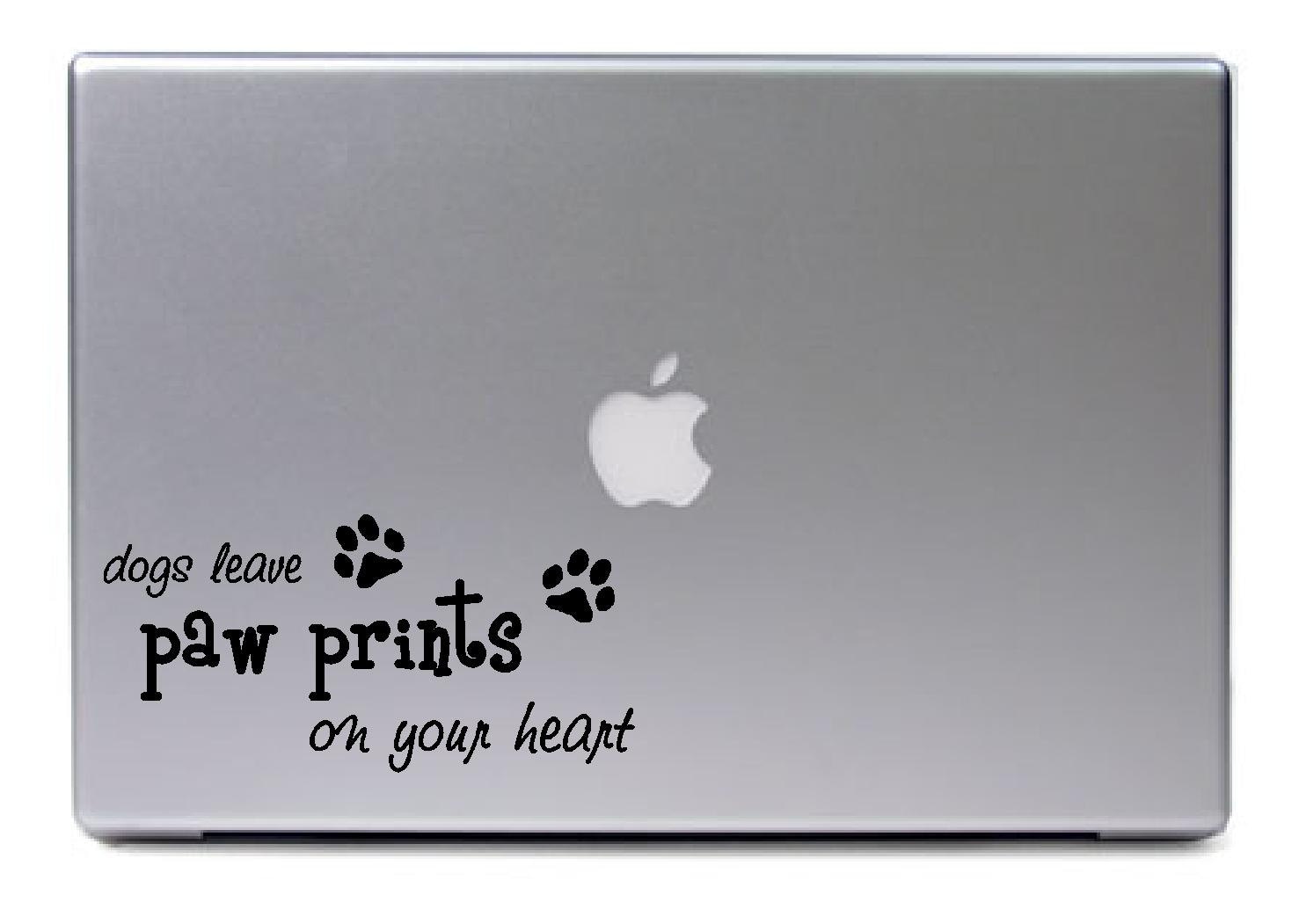 Macbook Dogs Leave Paw Prints on Your Heart Apple | Etsy