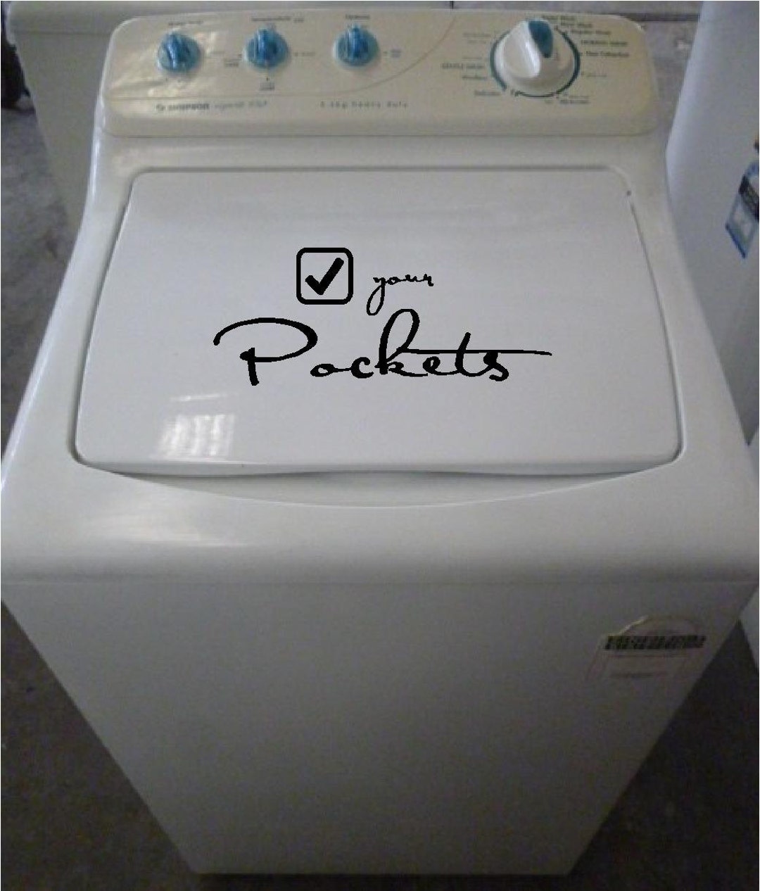 Check Your Pockets Laundry Room Cute Black Decorations Decor Home ...