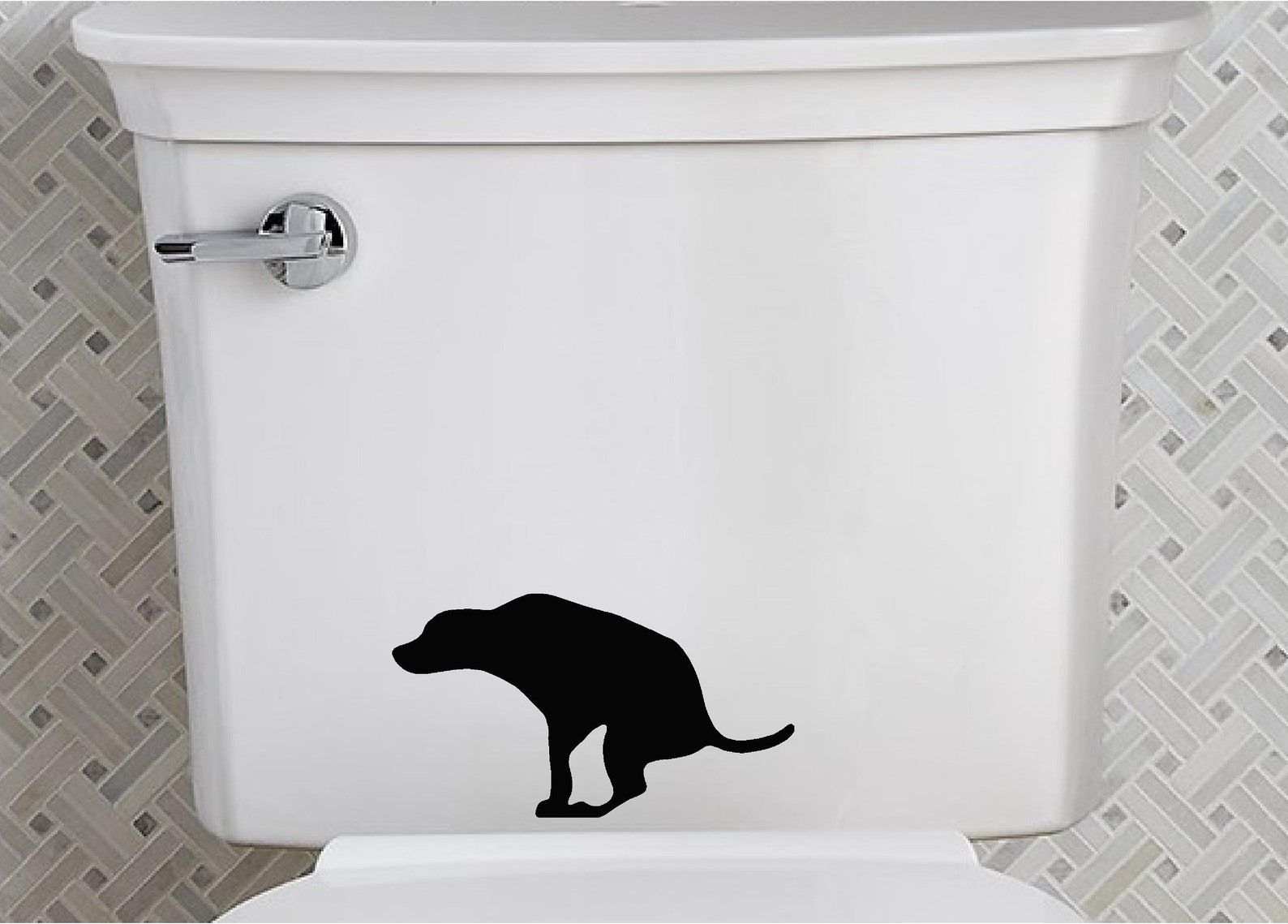 Dog pooping style 1 Bathroom toilet seat cover sticker decal | Etsy