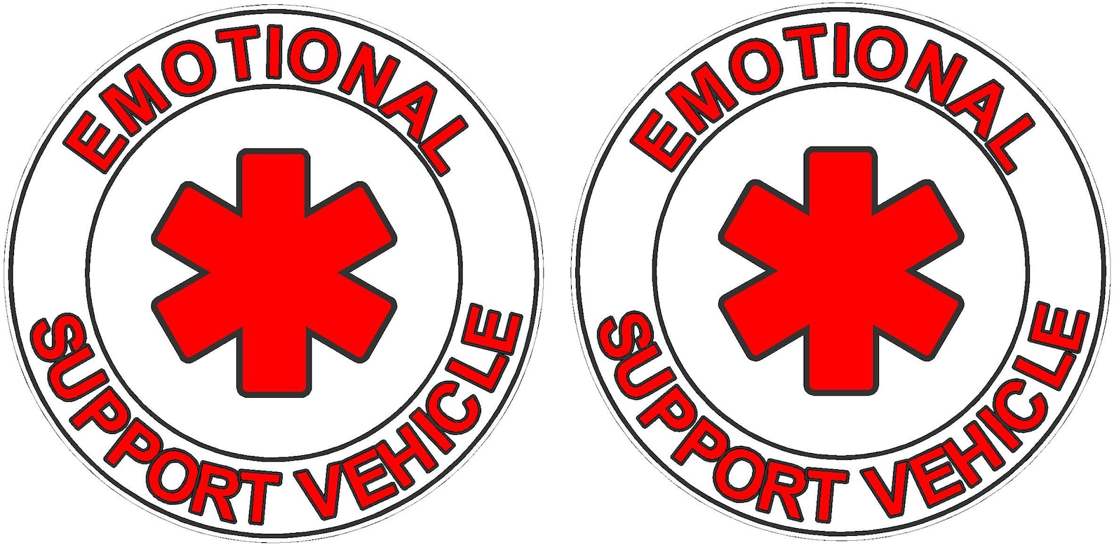 Emotional Support Vehicle Modified Collector Car Truck Sticker Decal ...