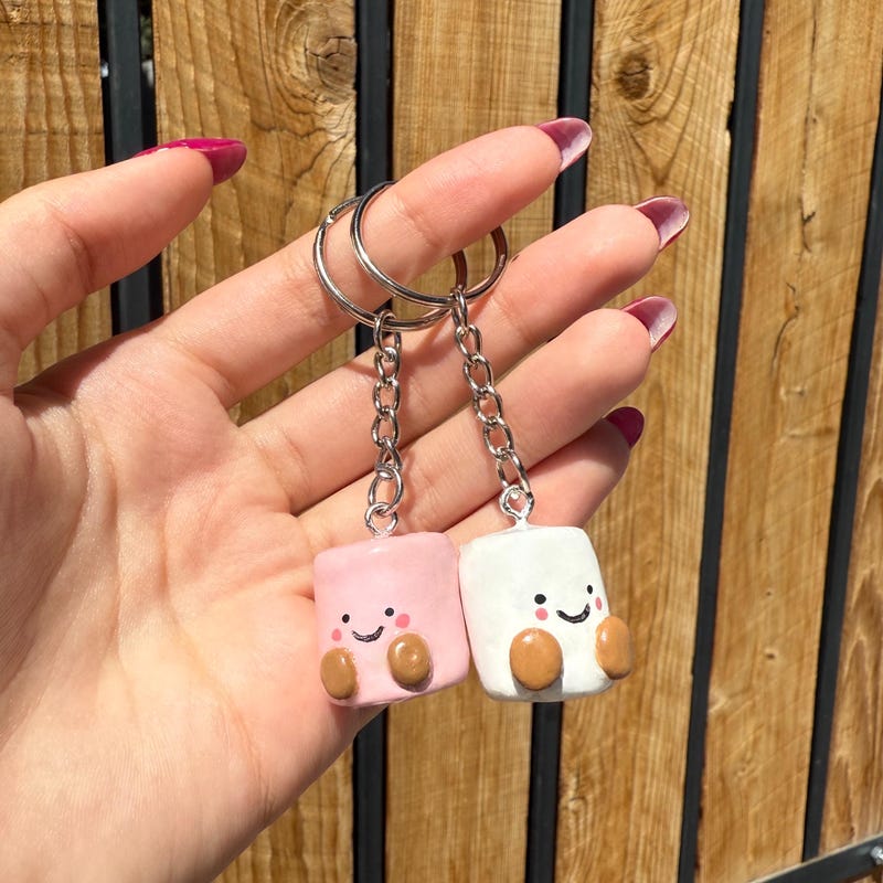 Ceramic Clay Keychain - Etsy