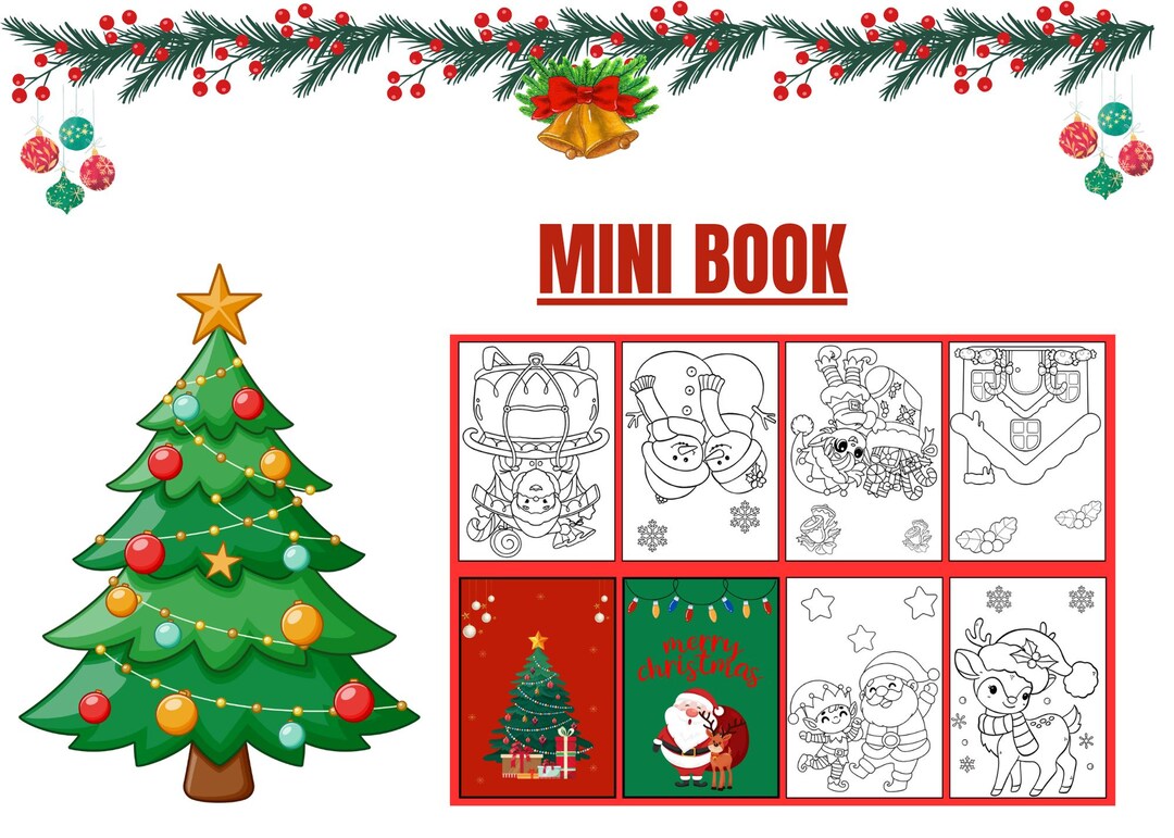 Mini Christmas Coloring Book – Printable Digital Download | Holiday ...