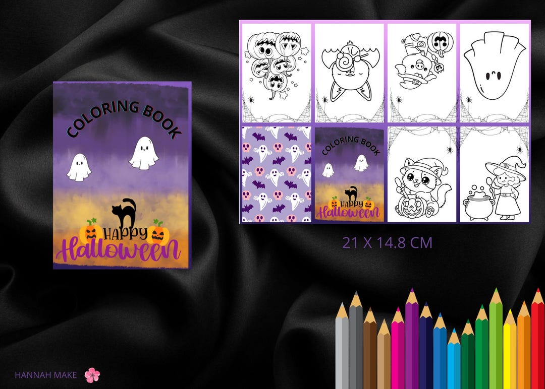 Halloween Mini Coloring Book | Printable Kids' Book | Fun Activity for ...
