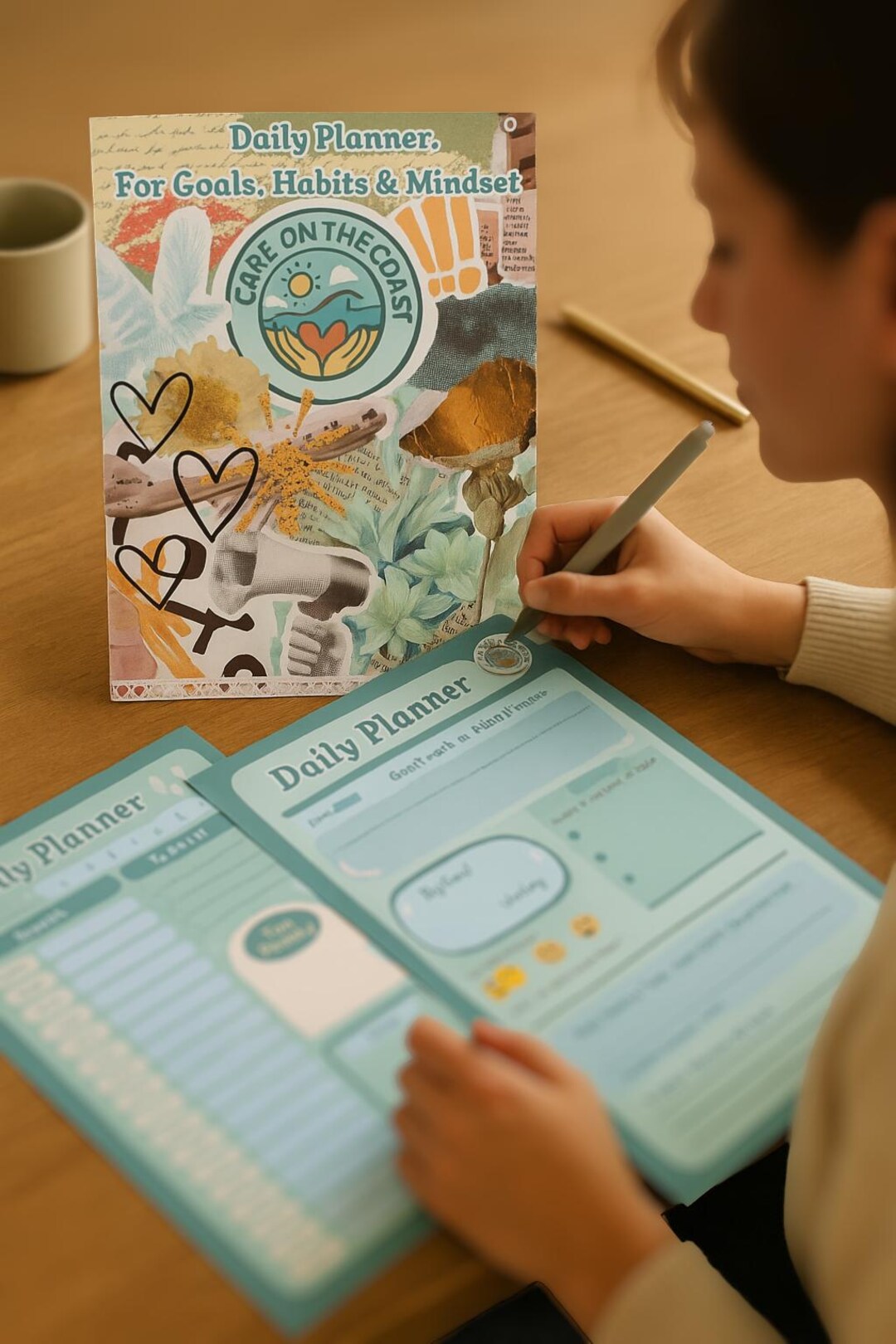 Pastel Daily Planner & Habit Tracker: Goal Setting, Mindfulness ...