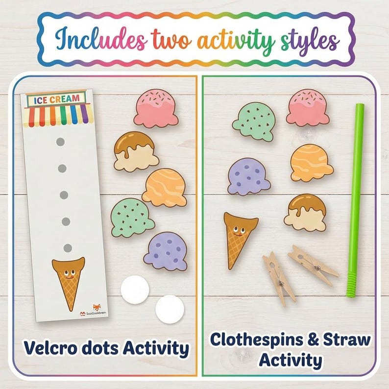 Ice Cream Builder Activity – Printable PDF | Preschool & Pre-k | Fine ...