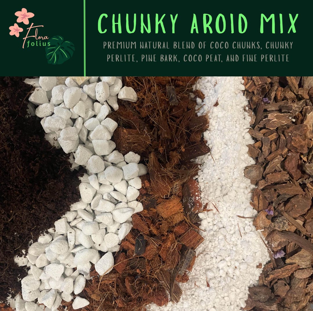 Aroid Mix Chunky Aroid Potting Soil - Monstera Soil Free Mix - Well ...