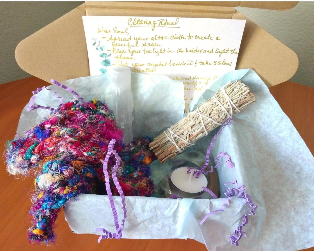Essential Cleansing Ritual Kit Reiki Infused Spiritual Renewal Gift for ...