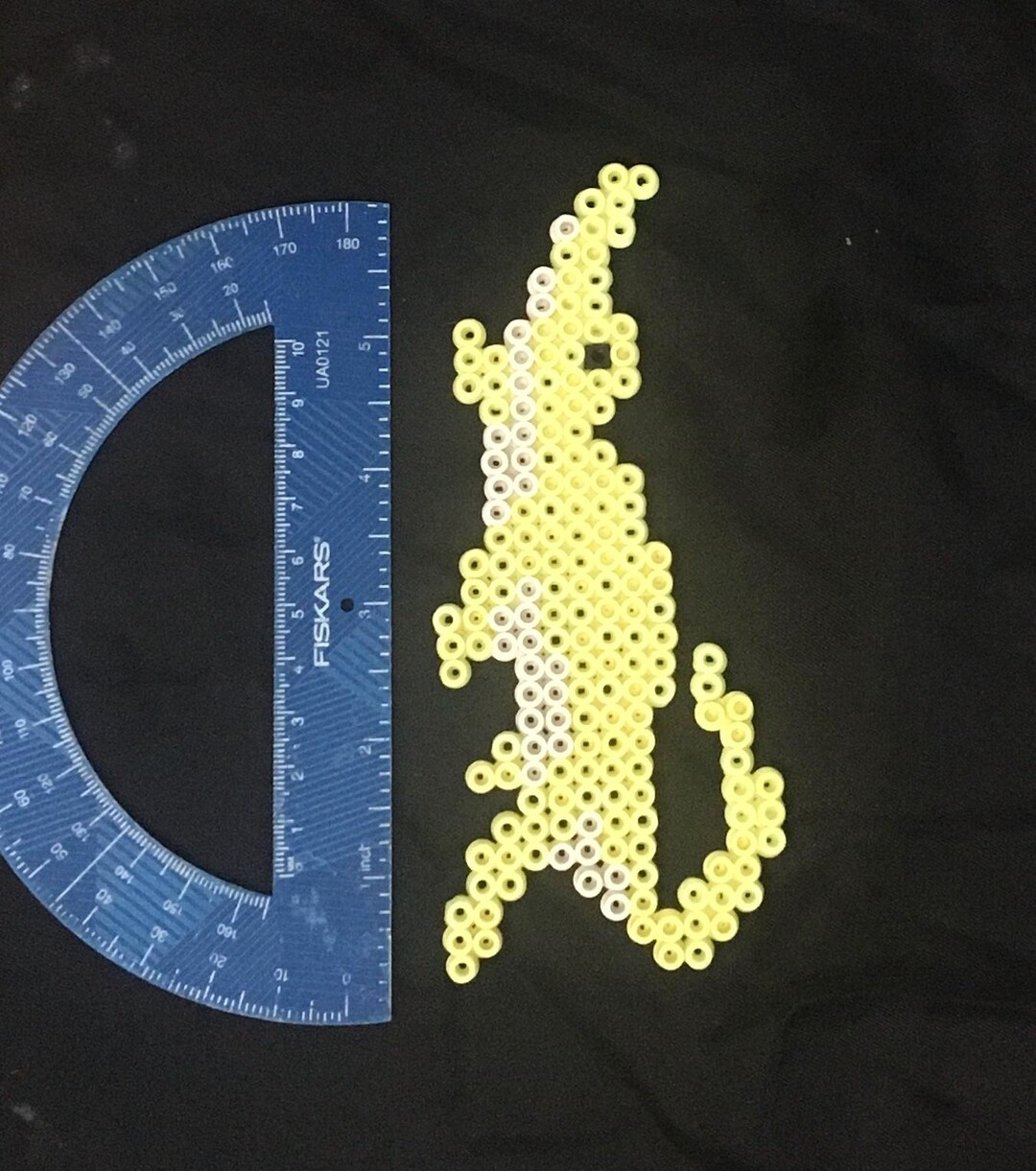 Yellow Pixel Dinosaur: Momosaurus, Perler Dino - Etsy