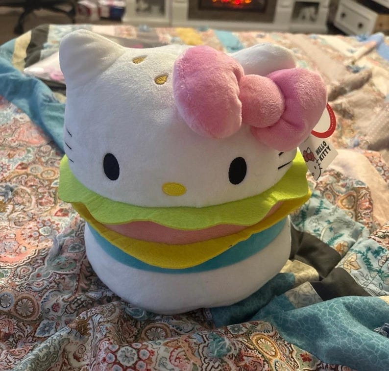 Sanrio Gund Hello Kitty Burger Sandwich Plush Stuffed Toy 9" NEW - Etsy