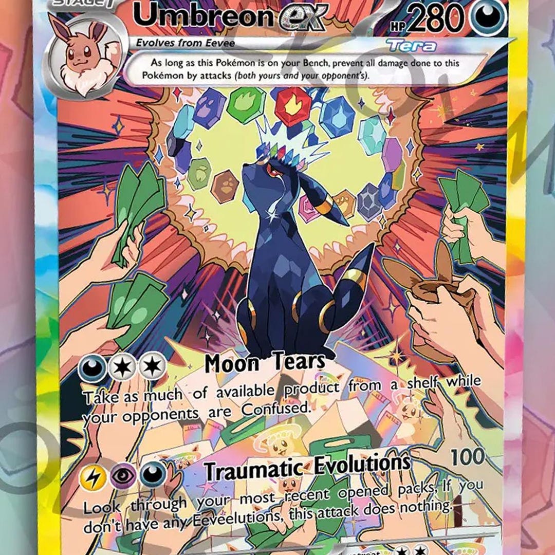 Prismatic Evolutions Custom Made Holographic Art • Eeveelutions EX TCG ...