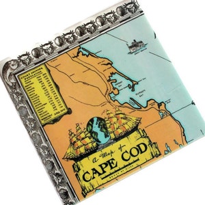 Cape Cod Map Coasters_colorful Personalized Coaster Set_vacation House ...