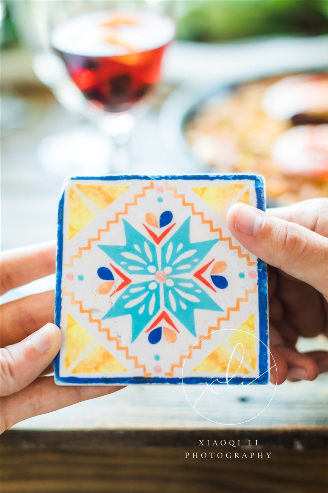 Custom Wedding Coasters, Spanish Tiles, Wedding Favor Coasters, Spanish ...