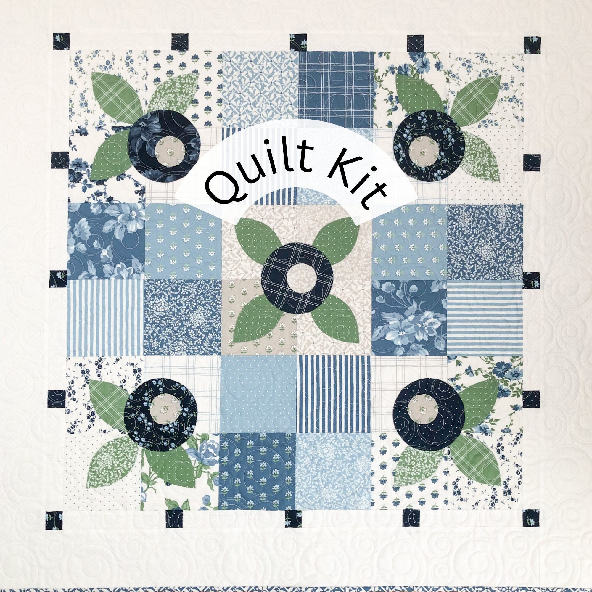 Shoreline Quilt Kit Molly's Green Thumb Quilt Kit Baby Quilt Kit Crib ...