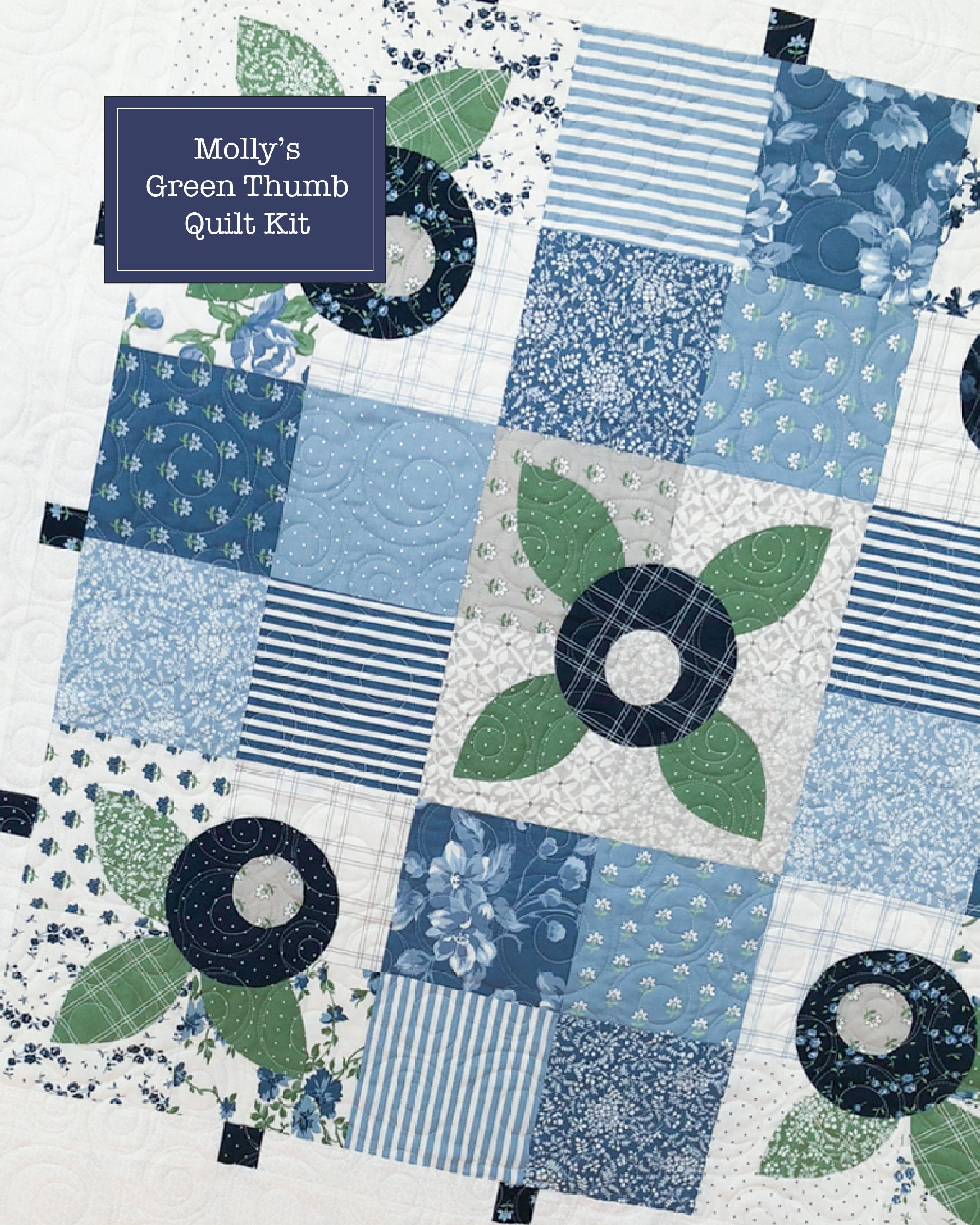 Shoreline Quilt Kit Molly's Green Thumb Quilt Kit Baby Quilt Kit Crib ...