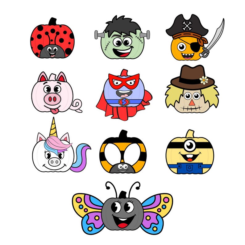 Disguise a Pumpkin Activity Pack - Color, Cut, and Paste. 10 Disguises ...