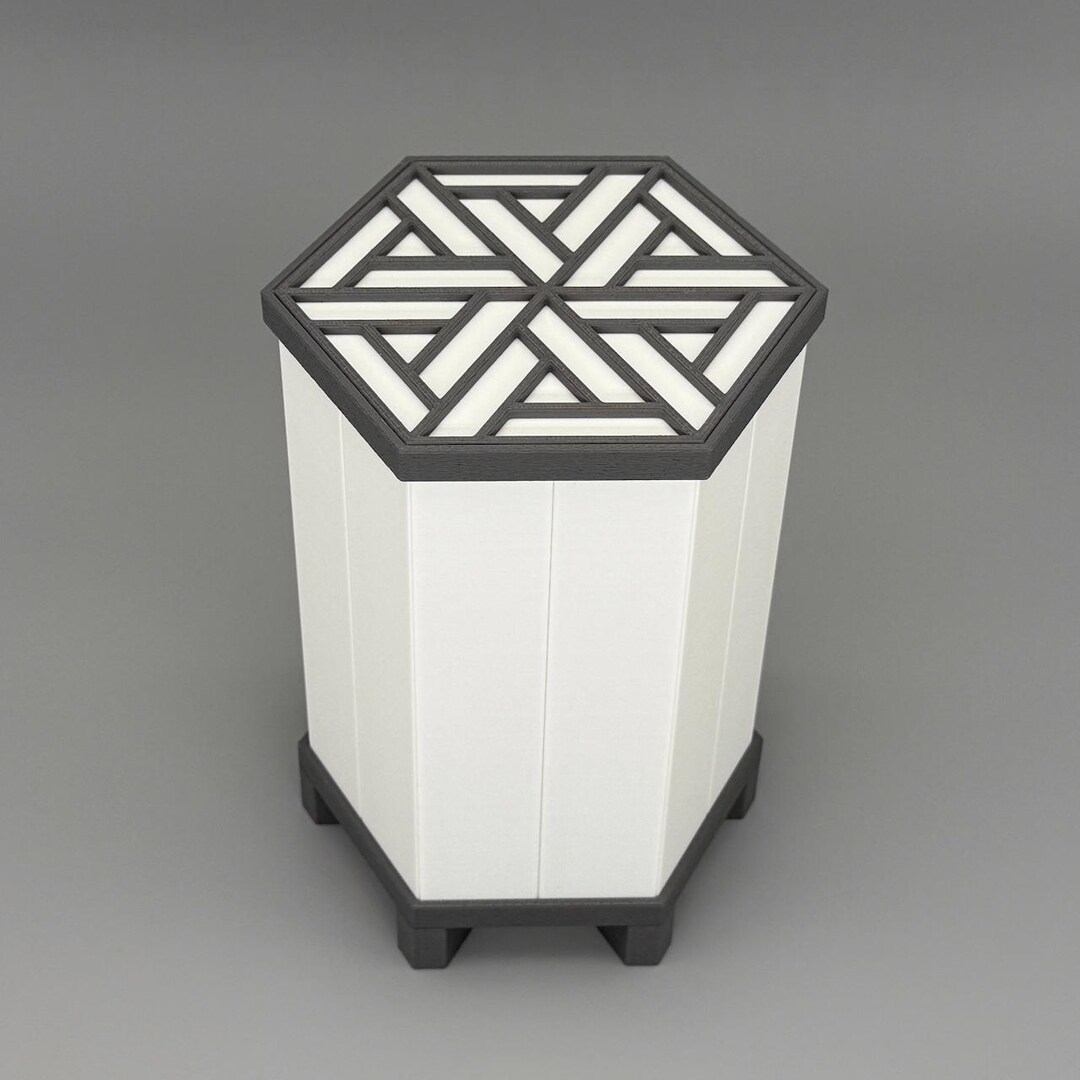 Hex Lamp | Modern Minimalist 3D Printed LED Lamp | Desk, Bookshelf, or ...
