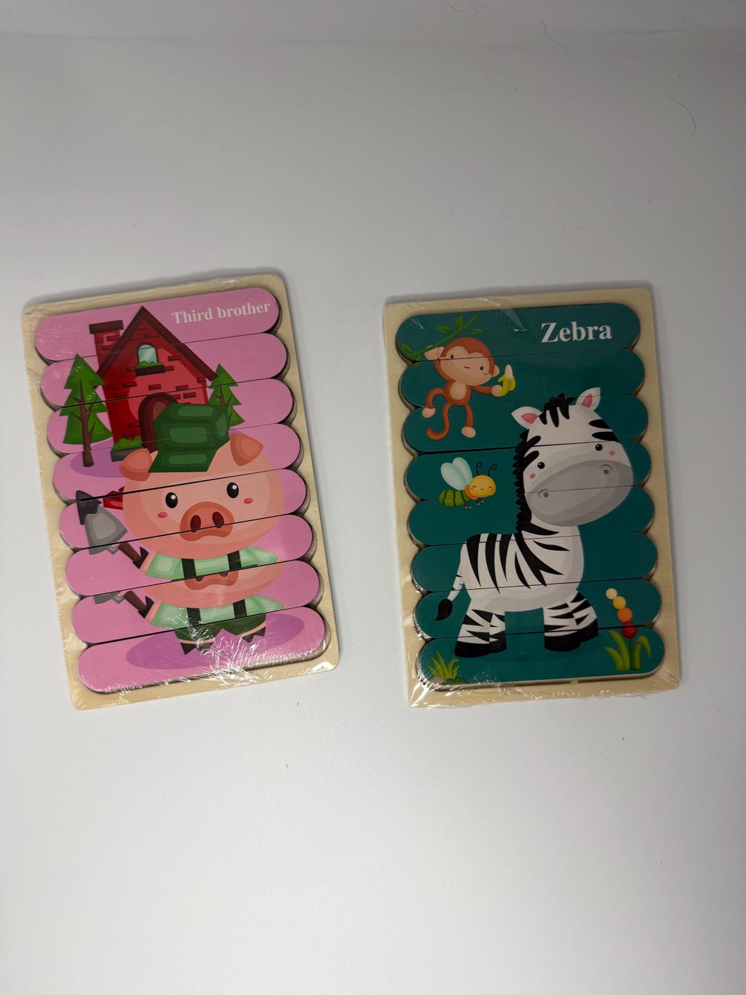 Wooden Stick Puzzles | Animal & Story Character Matching Game for ...