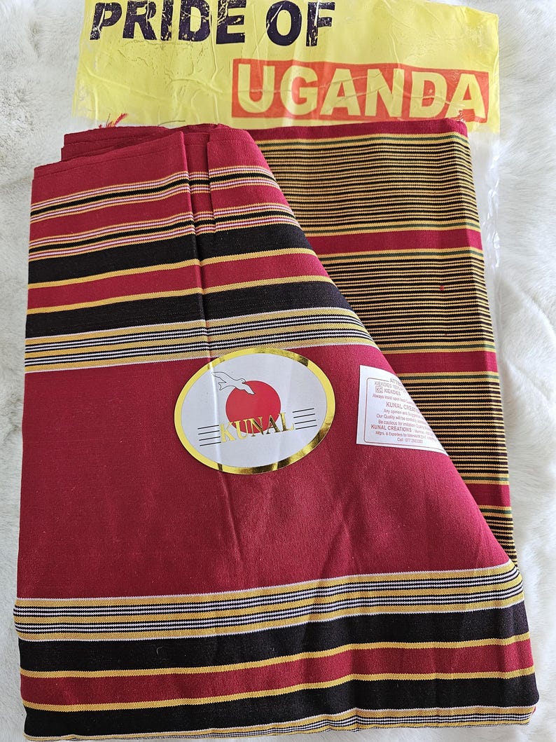 Ugandan Kikoye Wrap | Handwoven Cotton Scarf, Beach Cover-up, Shawl ...