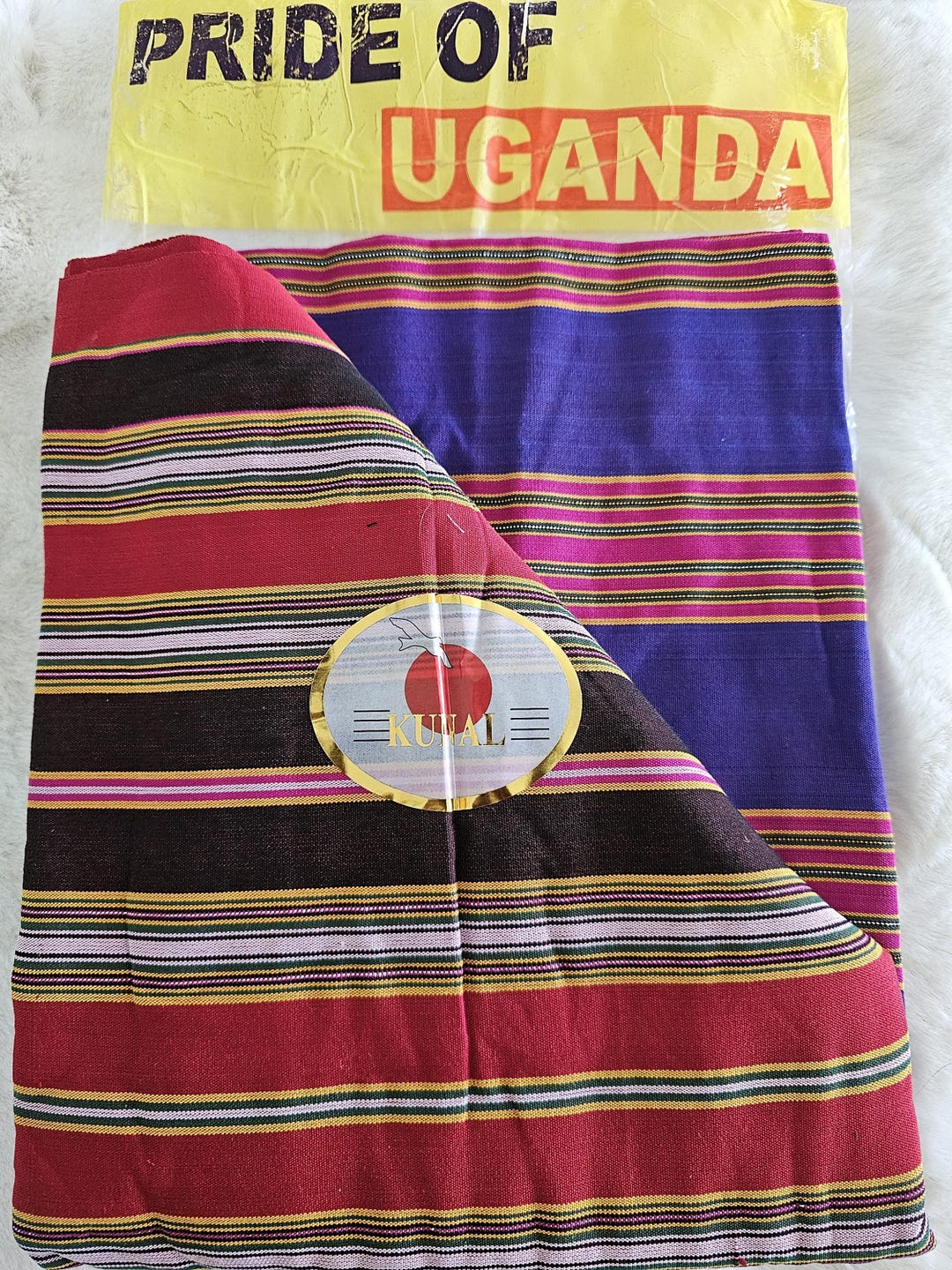 Ugandan Kikoye Wrap | Handwoven Cotton Scarf, Beach Cover-up, Shawl ...