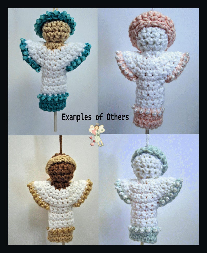 Angel Sucker Covers Tree Ornament Crochet Pattern Holiday Decor Fits ...
