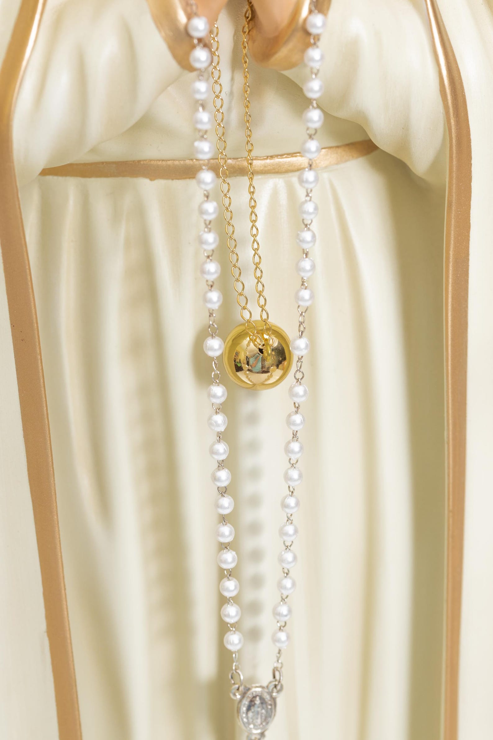 Handmade Our Lady of Fatima Statue: 30” Catholic Sculpture, Marble Dust ...