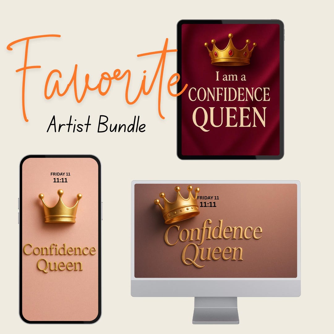 Confidence Queen 3D Wallpaper Bundle: Self-love Affirmations (digital ...