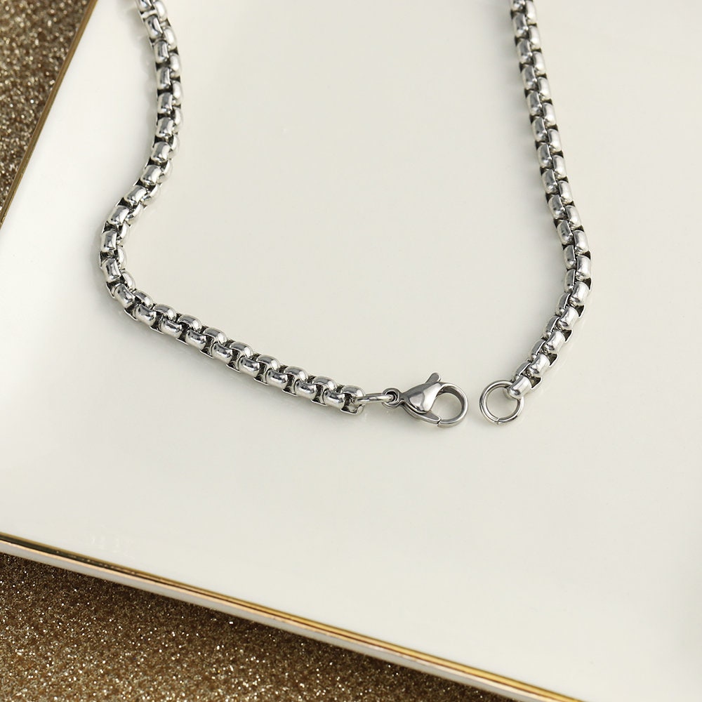 Steel bone chain 4mm Stainless Steel vertebra chain bone | Etsy