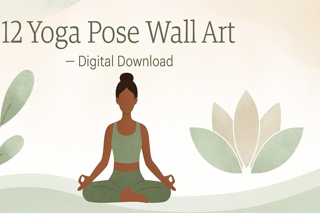 Digital Yoga Poster | Mindfulness & Meditation Home Decor - Etsy