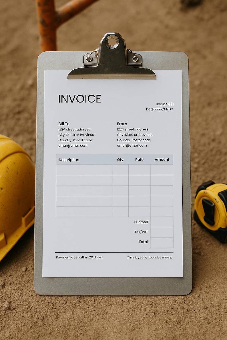 Freelance Minimalist Invoice Template | Editable in Canva | Modern ...