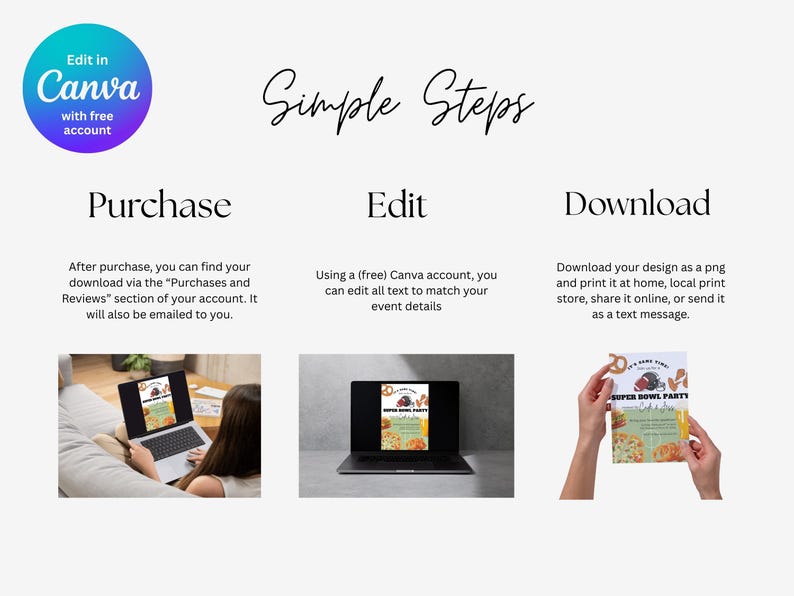 Super Bowl Party 2026 Invitation: Editable Canva Template (5x7") - Etsy