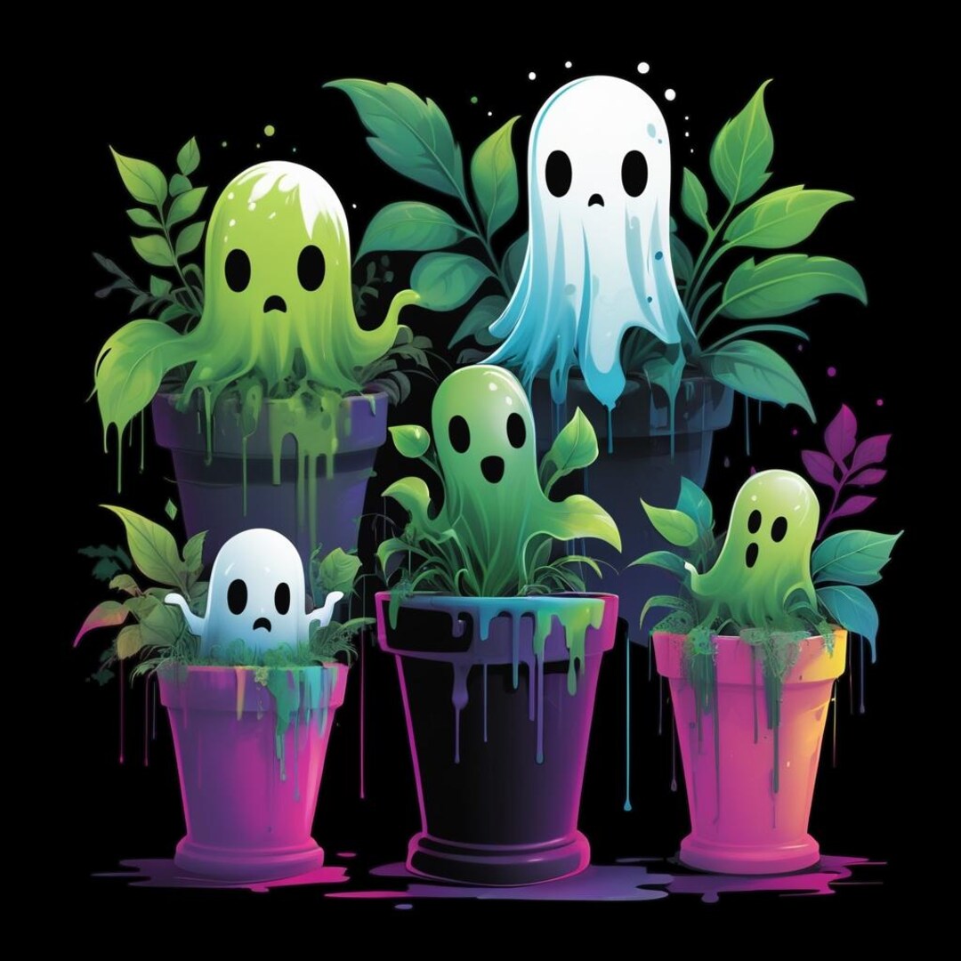 Haunted House Plants 3 Spooky Gardens PNG Width 1024 by Height 1024 - Etsy