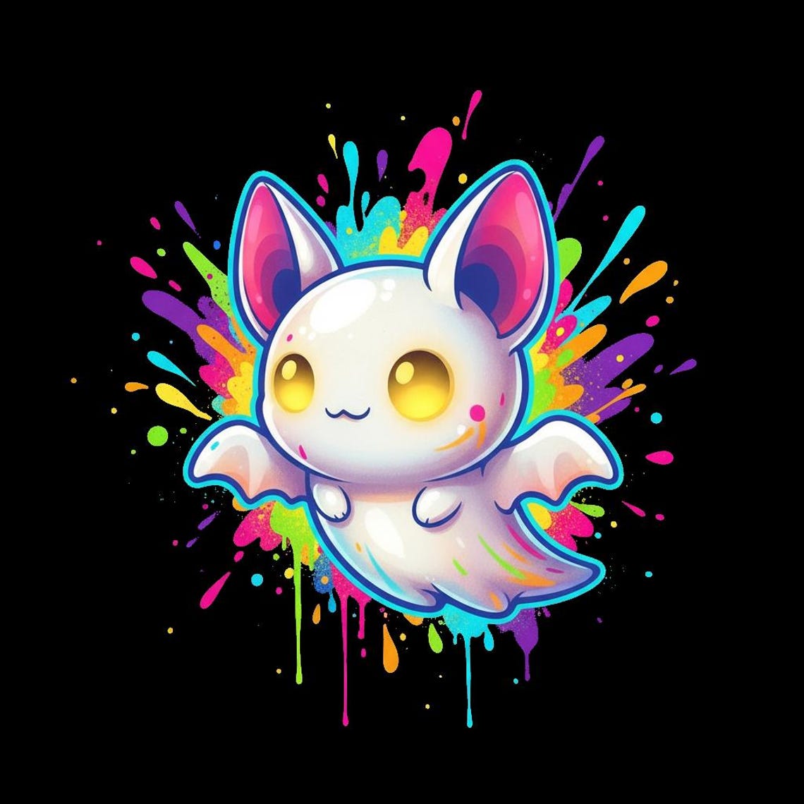 Creepy Cute, Kawaii Pet Cemetary Ghost Cuties, Bat, Spray Paint, Decal ...