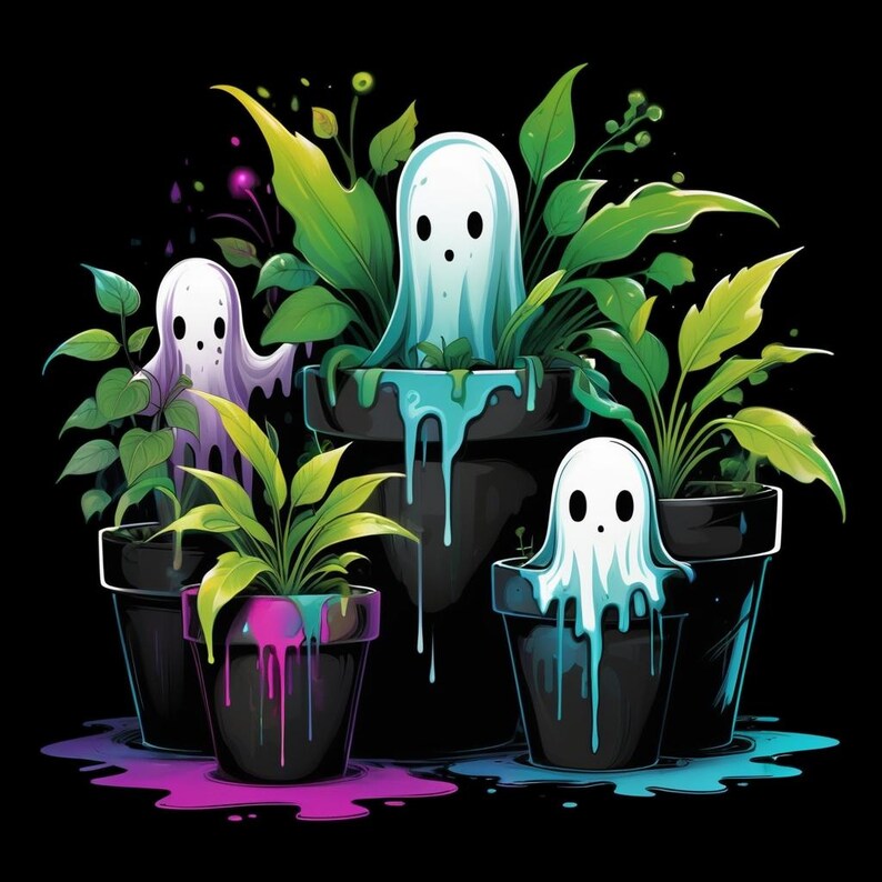 Haunted House Plants PNG, Spooky Season, Halloween (digital Download ...