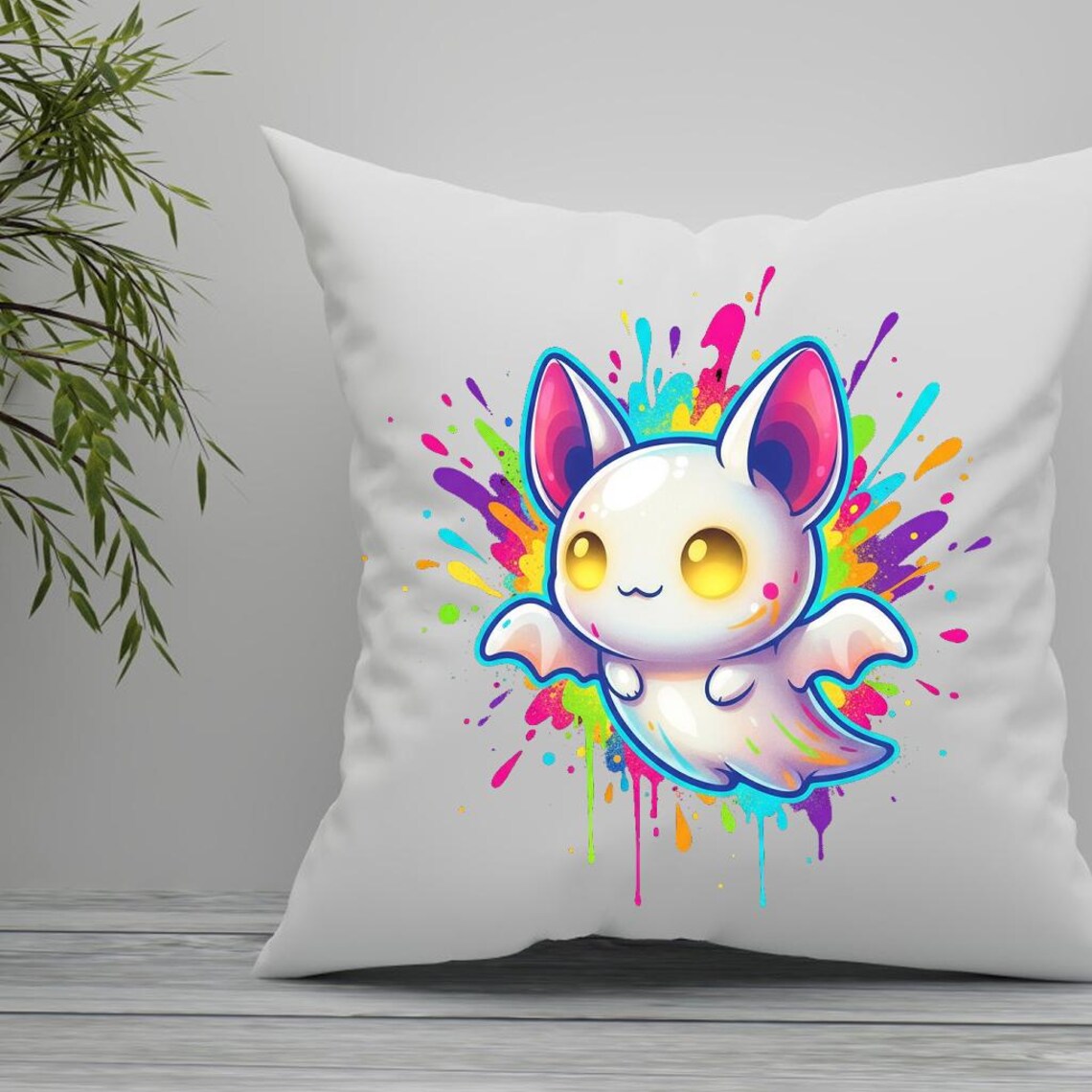 Creepy Cute, Kawaii Pet Cemetary Ghost Cuties, Bat, Spray Paint, Decal ...
