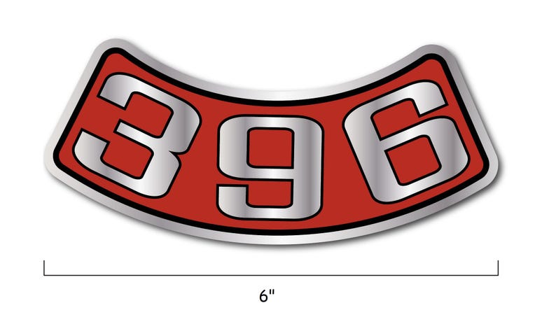 New 396 Air Cleaner Decal Sticker for Chevrolet C10 Corvette GMC ...