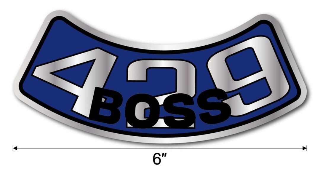 New BOSS 429 Air Cleaner Decal Bumper Sticker for Ford Classic FOMOCO ...