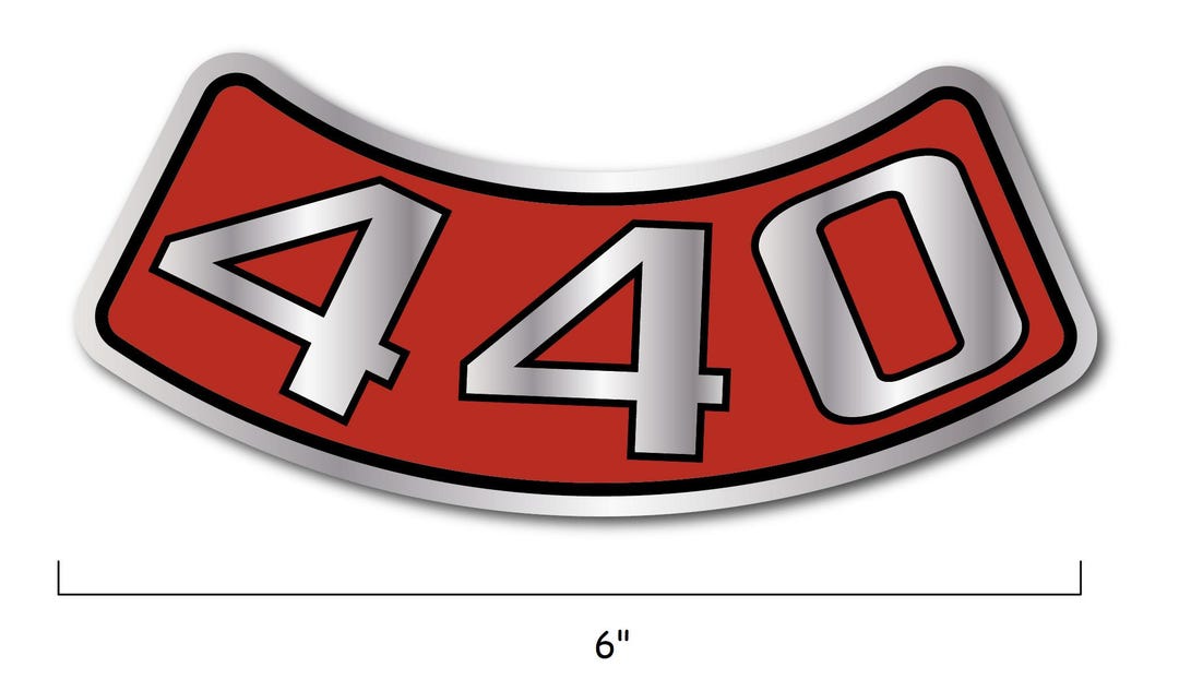 NEW 440 Air Cleaner Decal Sticker for Dodge Plymouth Chrysler Classic ...