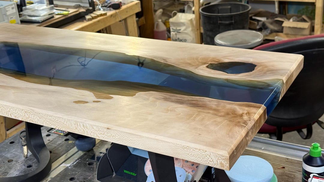 Ocean Blue Epoxy River Coffee Table - Etsy