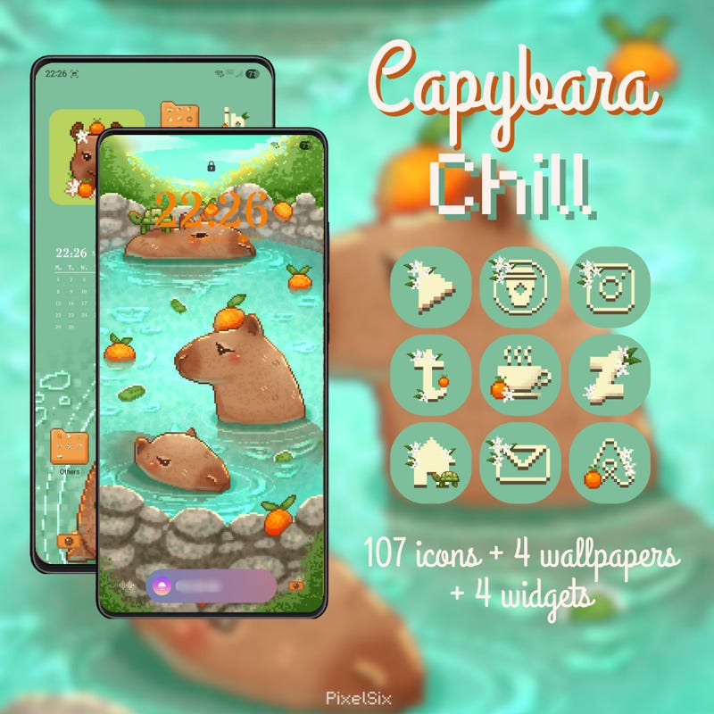 Kawaii Capybara Wallpaper - Etsy
