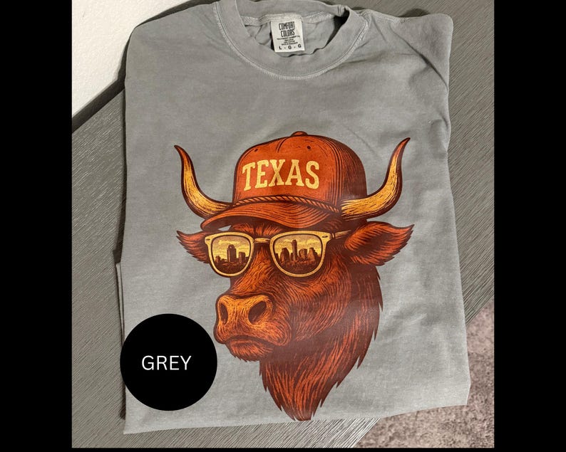 Texas Longhorn Ultimate Comfort Colors Fan T-shirt, Longhorn in ...