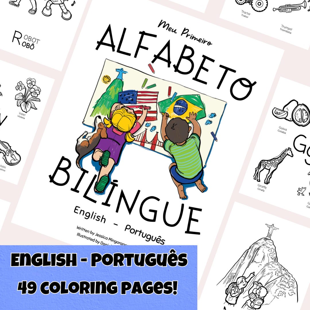 Alfabeto Bilíngue Coloring Pages! - Etsy