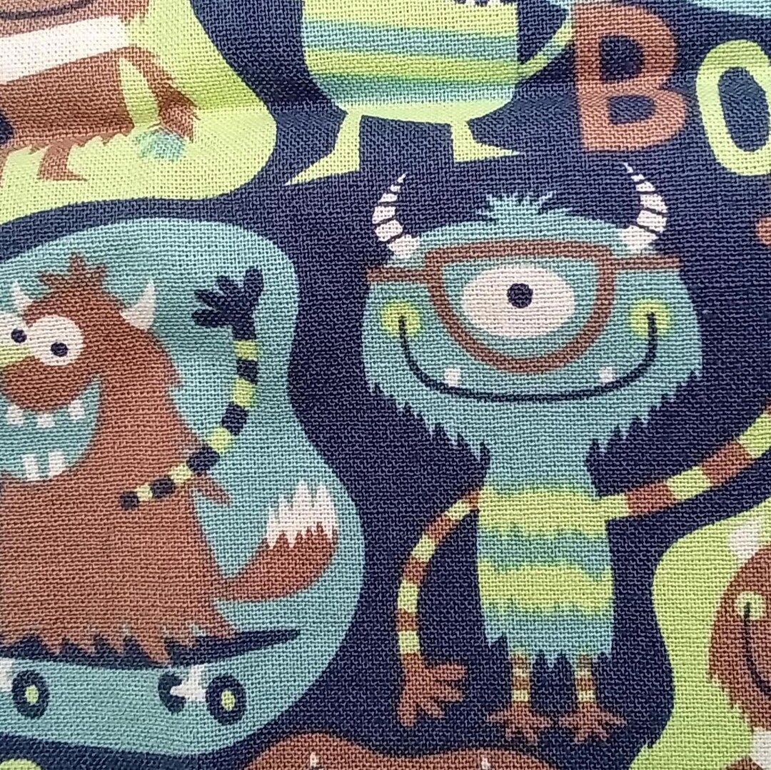 Monster Cotton Fabric - Etsy