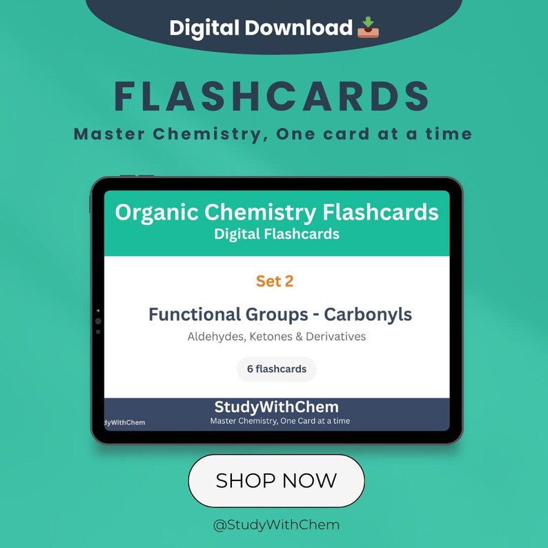 Organic Chemistry Flashcards – Carbonyl Functional Groups | Digital ...