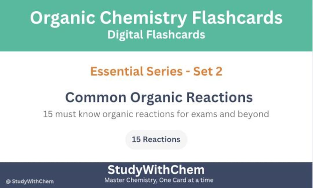 Organic Chemistry Study Cards | Reaction Mechanisms, SN1 SN2, E1 E2 ...