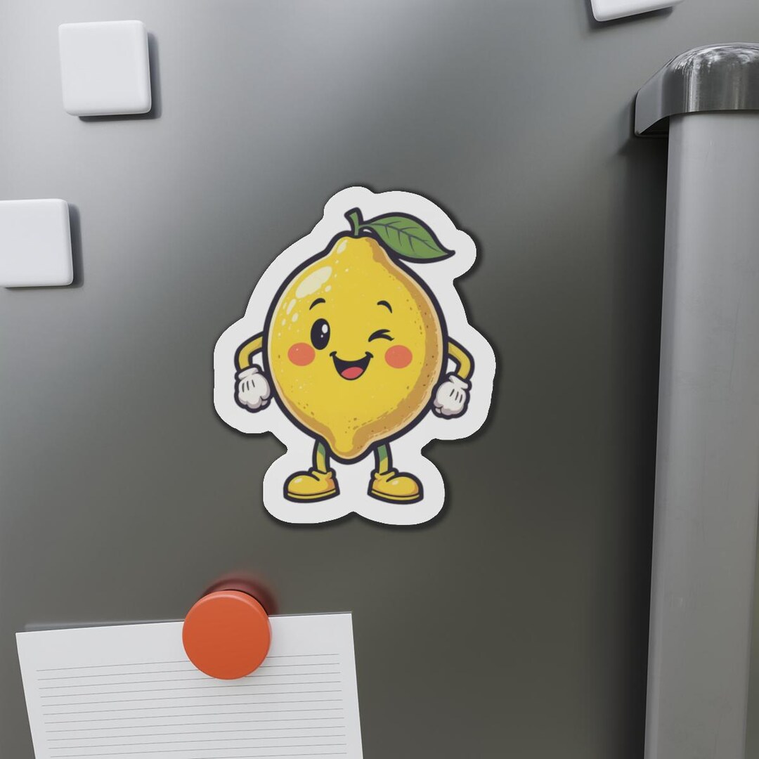 Lemon Die-cut Magnet: Cheerful Kawaii Fridge Decor - Etsy