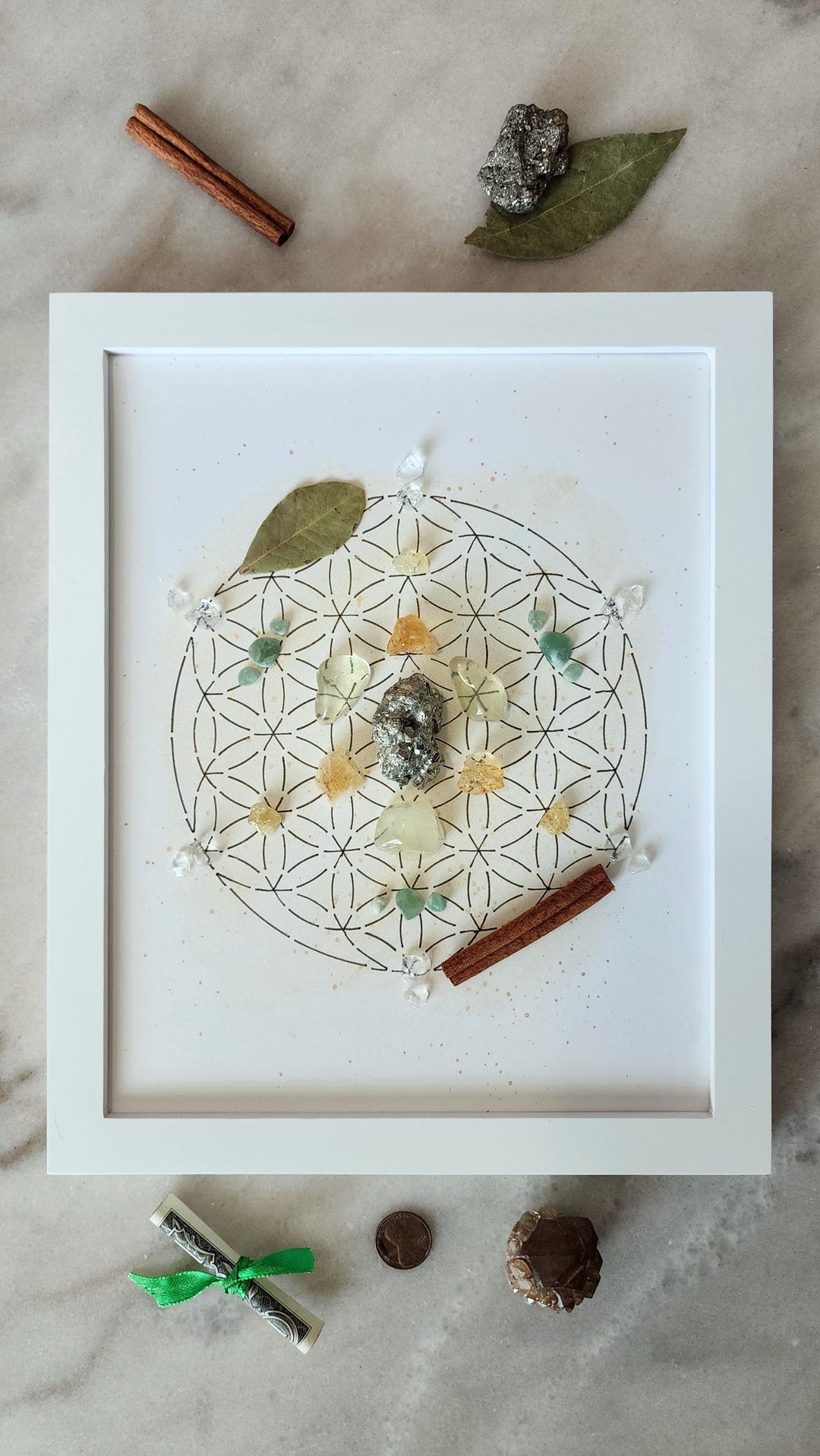 Abundance & Prosperity Manifestation Crystal Grid – Flower of Life ...