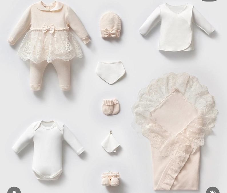 Knited Personalized Custom Embroidered Cotton Baby Newborn Outfit Set ...