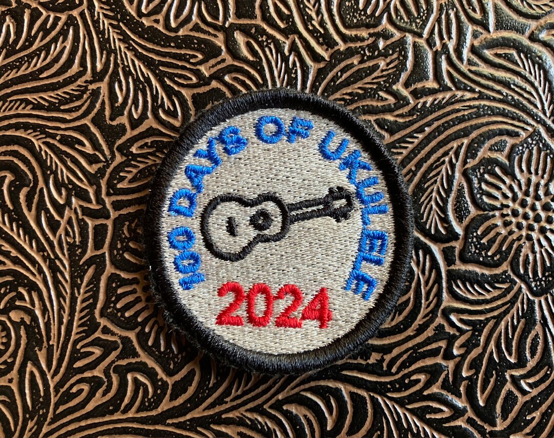 One Hundred Days of Ukulele 2024 Merit Badge Embroidered - Etsy